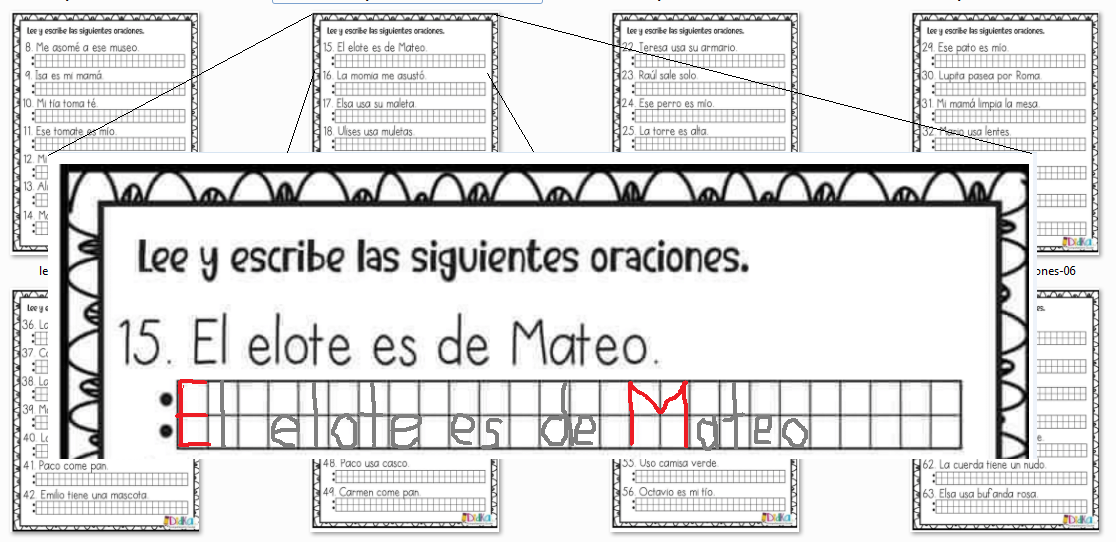 Lectura y Escritura de Oraciones